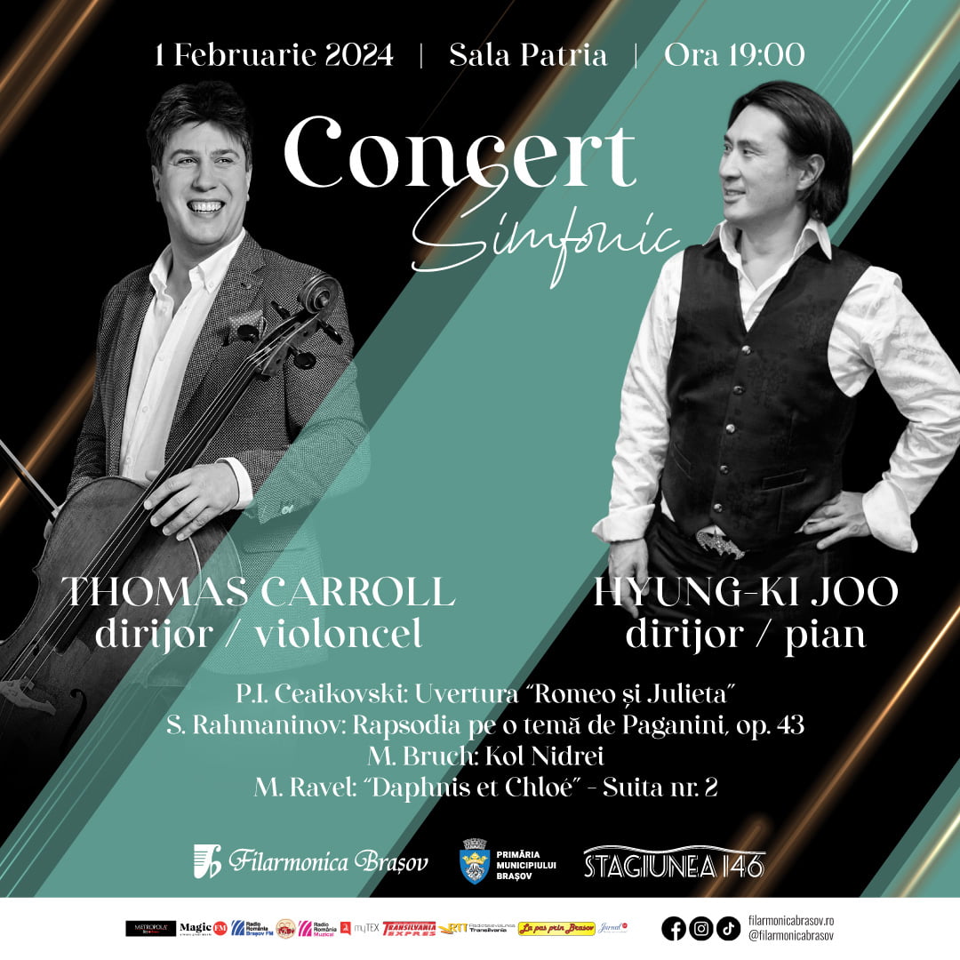 Invitații Filarmonicii Brașov de săptămâna aceasta, Thomas Carroll și ...